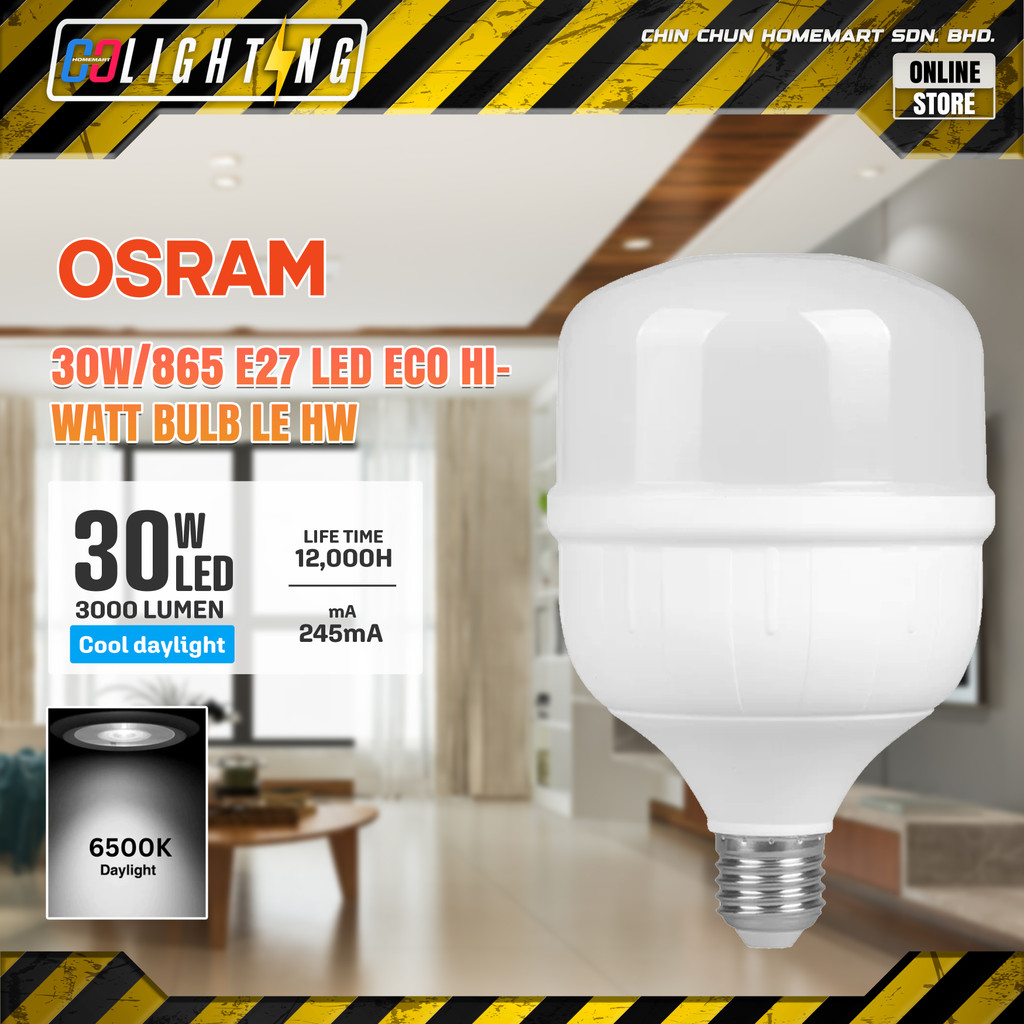 OSRAM LED ECO HI-WATT BULB E27 [30W] MENTOL LED | Shopee Malaysia