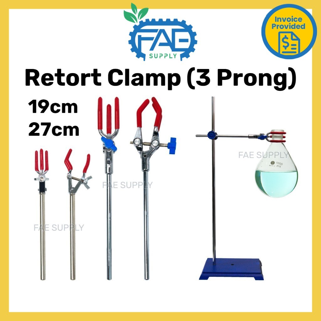 Retort clamp 3 prong 3 jaw 19cm 27cm for lab use experiment retort ...