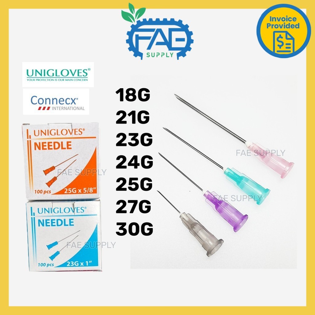 Jarum Needle disposable 18G 21G 23G 24G 25G 27G 30G 100pcs 10pcs sterile | Shopee Malaysia