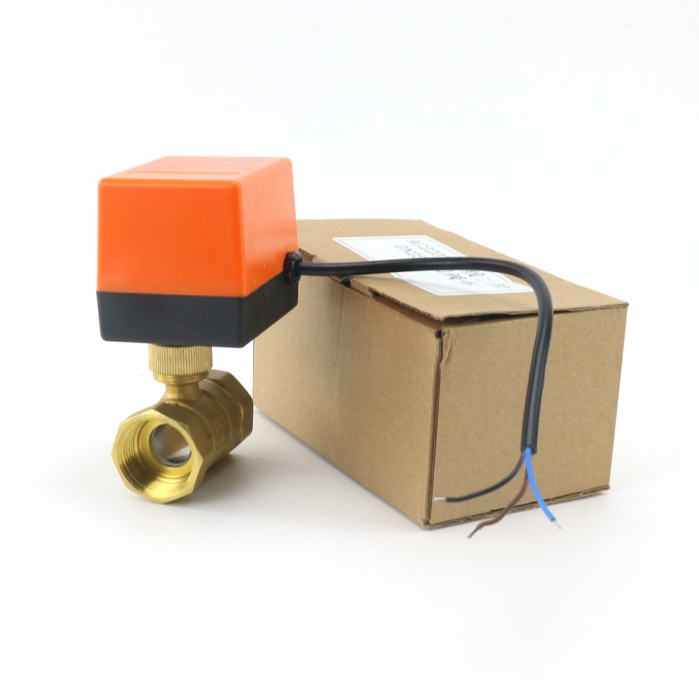 1/2" 3/4" 1" Brass 2-way Motorized Ball Valve DN15/DN20/DN25 Three-Wire two-control Electric ...