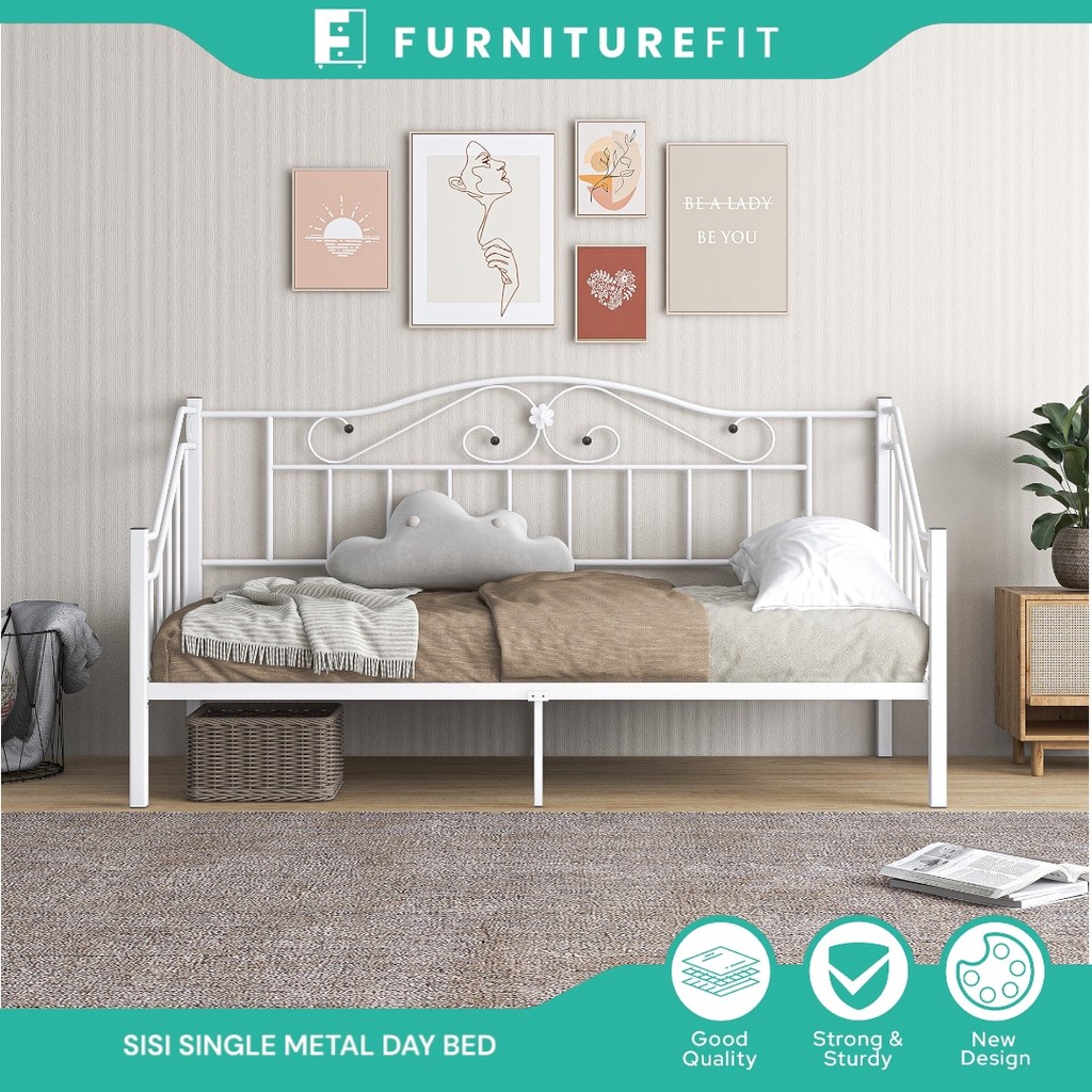 FurnitureFit SISI WHITE/BLACK Modern Design Lovely Daybed/ Katil Siang ...