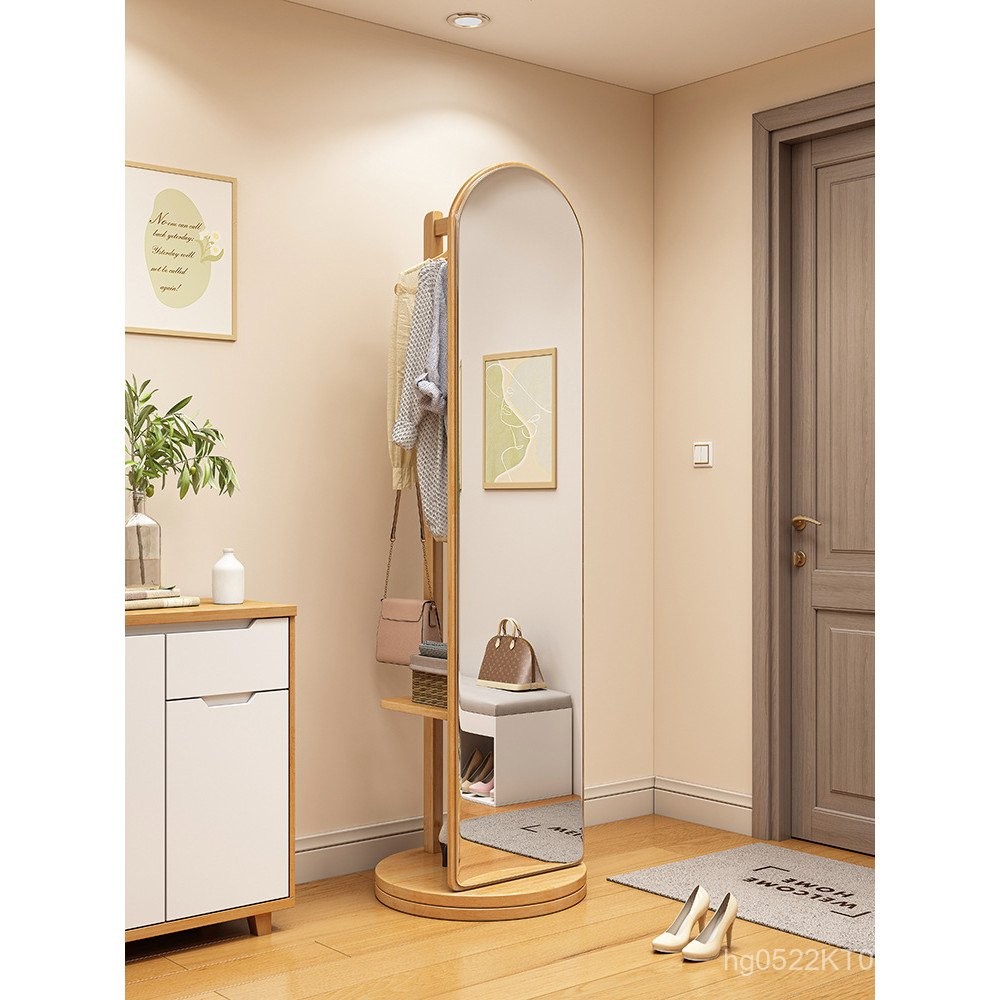 Degree Removable Hanger Integrated with Mirror Solid Wood Bedroom ...