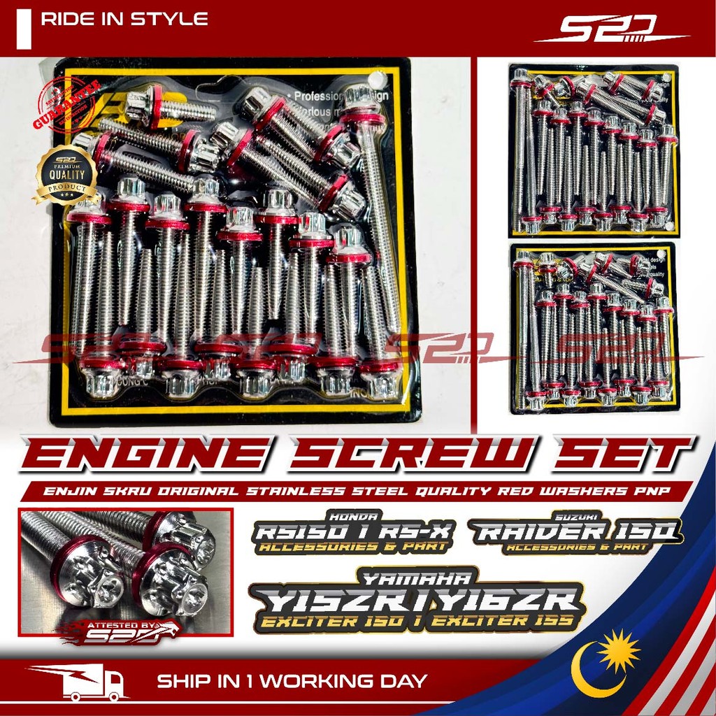 Engine Cover Screw Set IMPORT RS150R RS-X Y15 Y16 RAIDER Enjin Skru ...