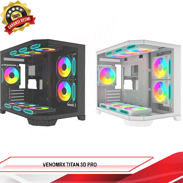 VENOMRX TITAN 3D PRO | M-ATX Panoramic Gaming Case | Gaming PC Casing ...
