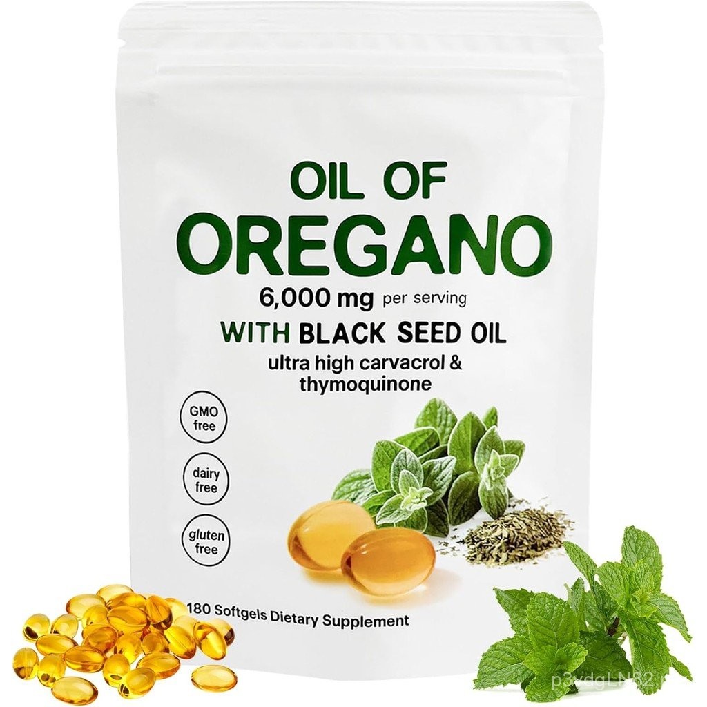 Oregano & Black Seed Oil Complex, 180 Softgels | High-Potency Carvacrol ...