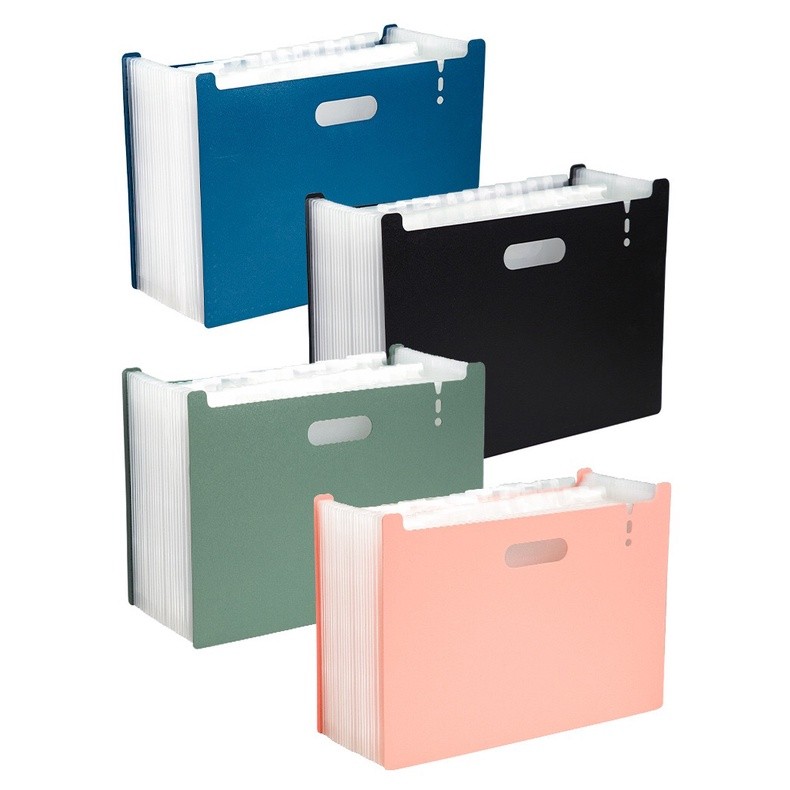 File Organizer Box Desk Vertical Expanding File Folder Plastic Document ...