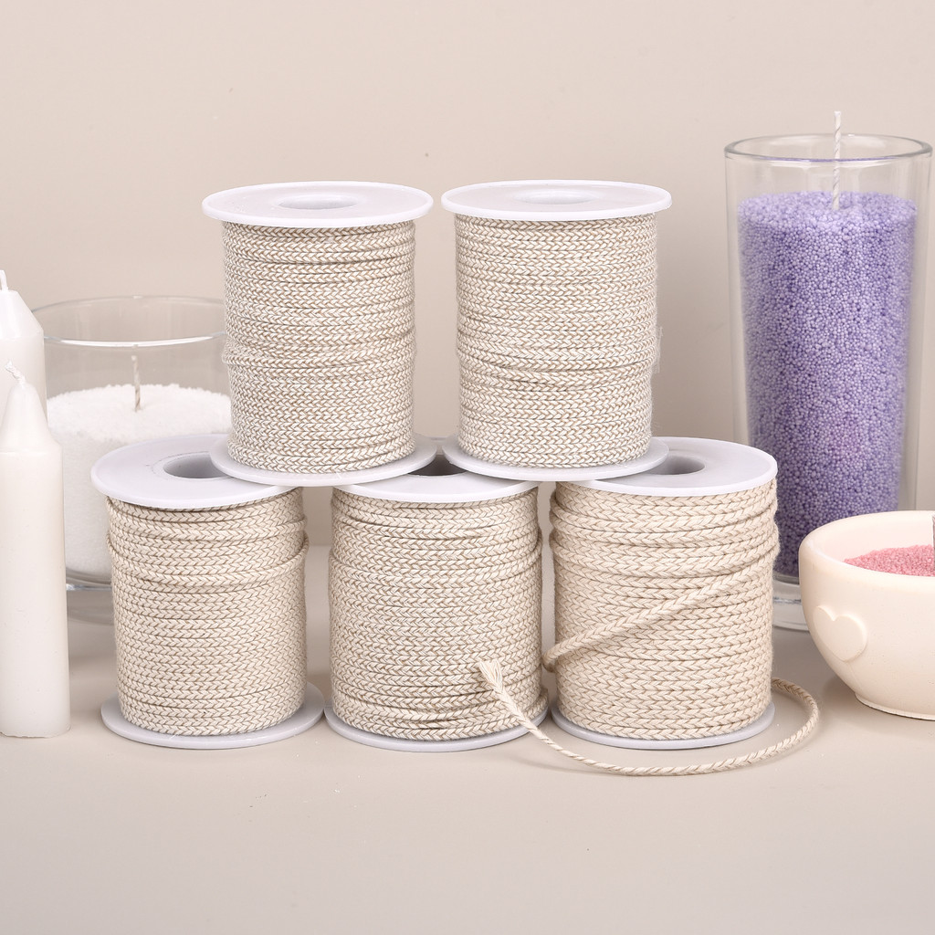 50M Cotton Candle Wick 21-40 Shares Smokeless ECO-Friendly Wicks for ...