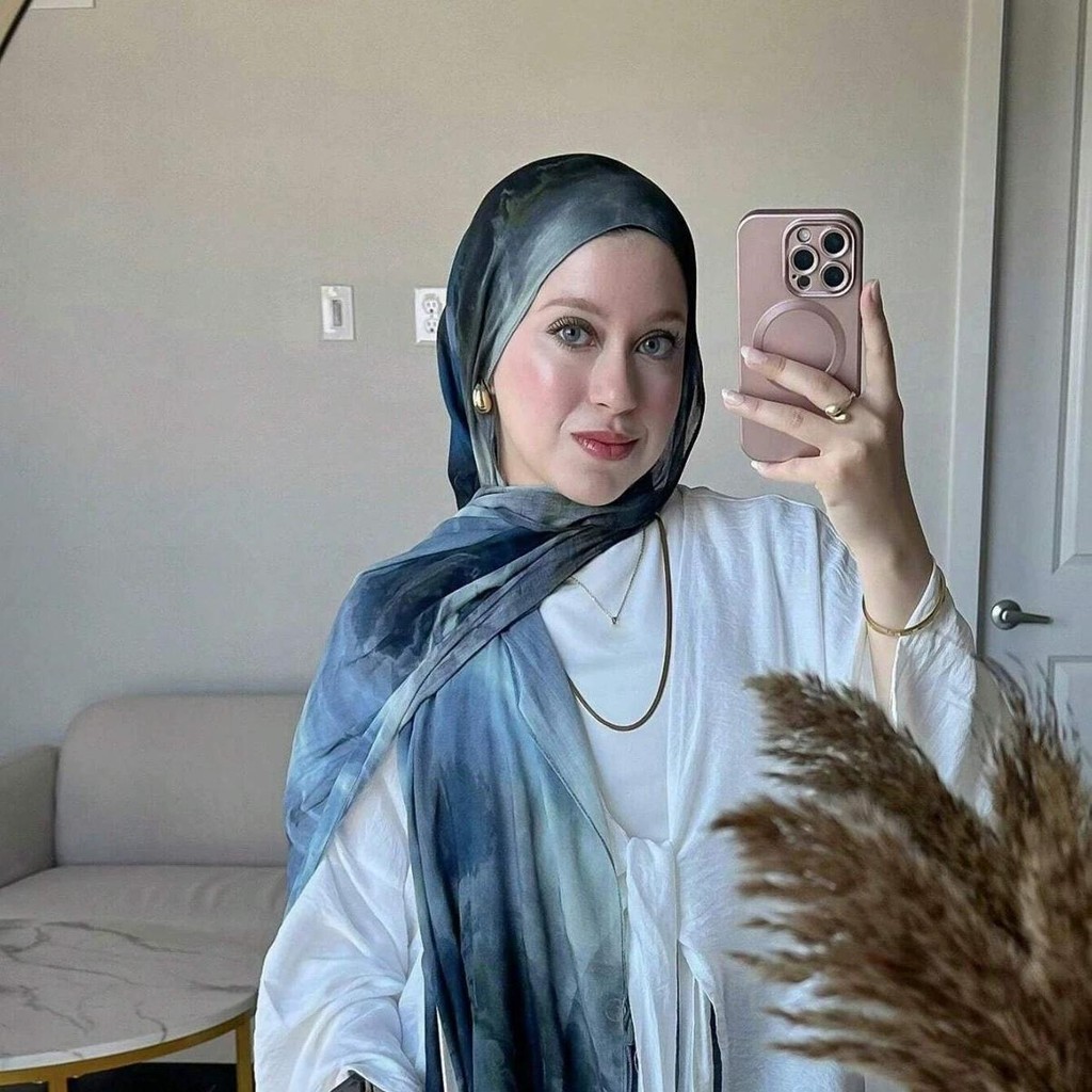 2025 Hot Selling Printed Hijabs Scarf Tie Dye Breathable Light Weight ...