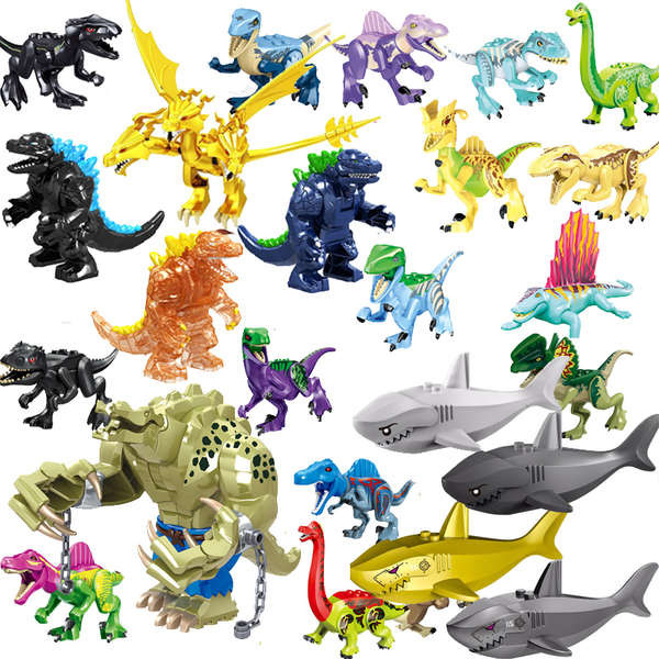lego toy Tyrannosaurus Rex Godzilla Three-Headed Dragon Crocodile Man ...