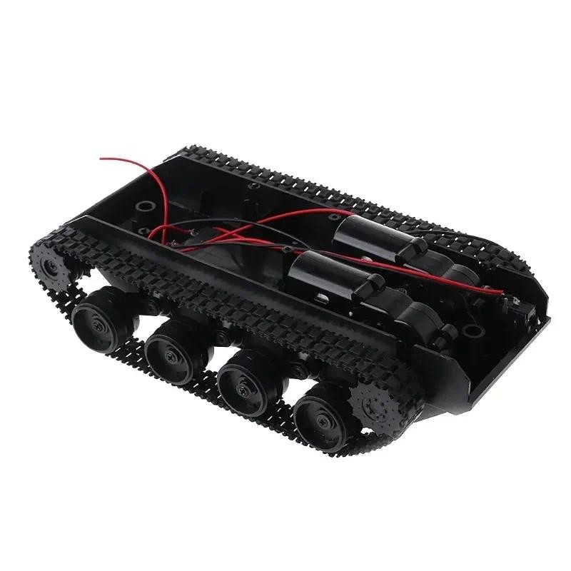 Rc Tank Smart Robot Tank Car Chassis Kit Rubber Track Crawler For ...