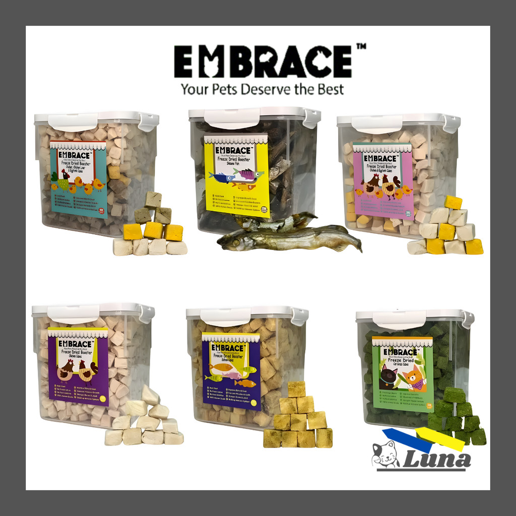 EMBRACE Premium Grade Freeze Dried Booster Food For Cats & Dogs 350G ...