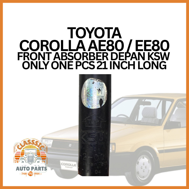TOYOTA COROLLA AE80 / EE80 FRONT ABSORBER DEPAN KSW ONLY ONE PCS 21 ...