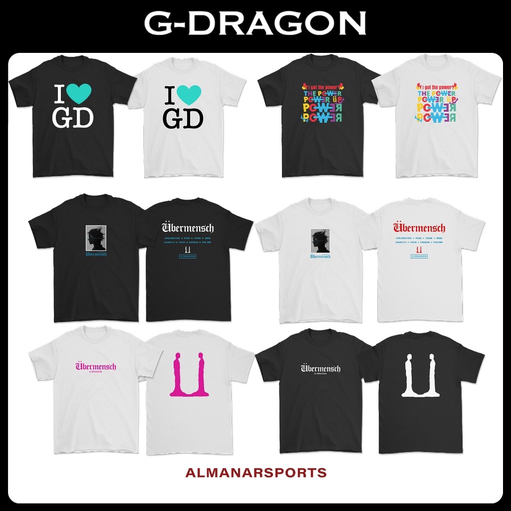 Gd/ G Dragon/ Gdragon Bigbang POWER ubermensch T Shirt KPOP BOYBAND ...