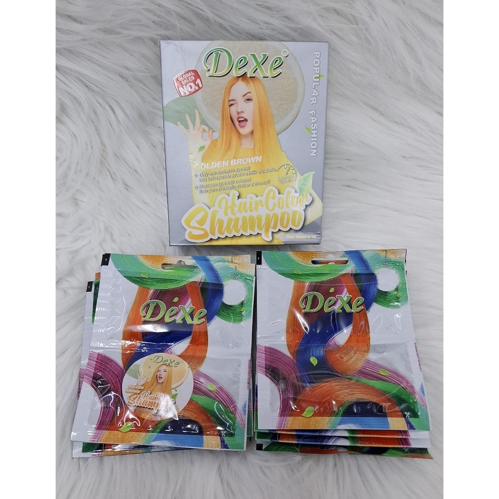 Dexe Hair Color Sachets – Golden Brown & Tea Black | Loose Sachets ...