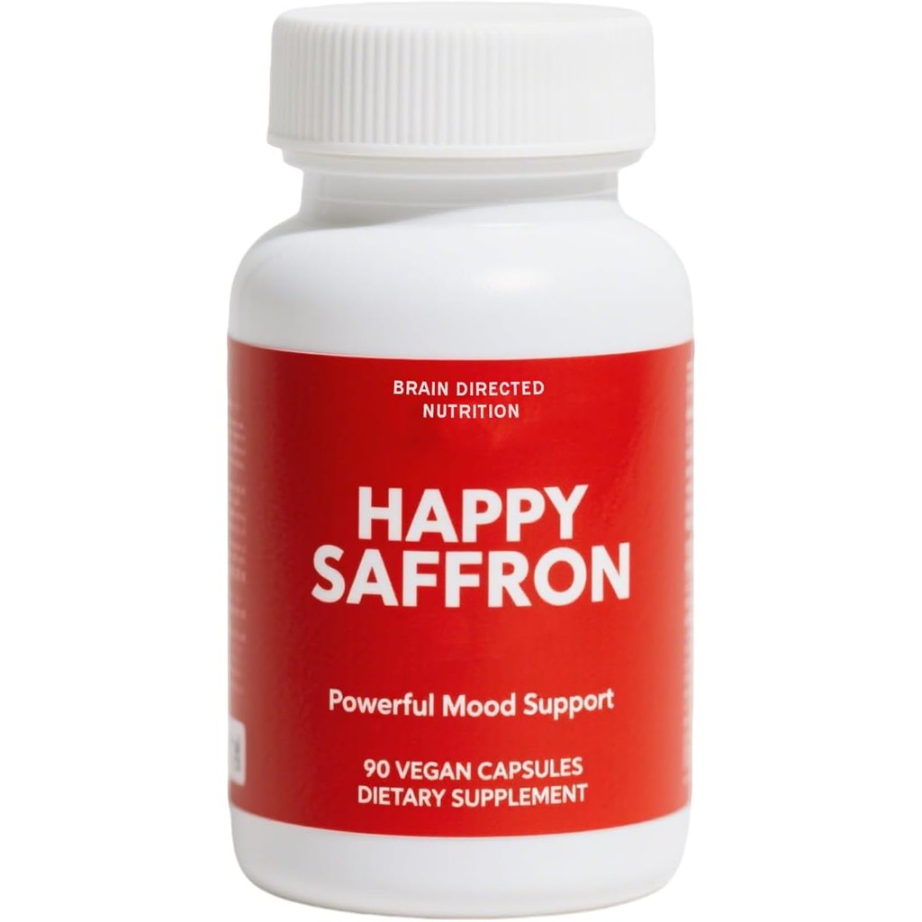 Happy Saffron Supplements - 90 Capsules with Saffron Flower Extract ...