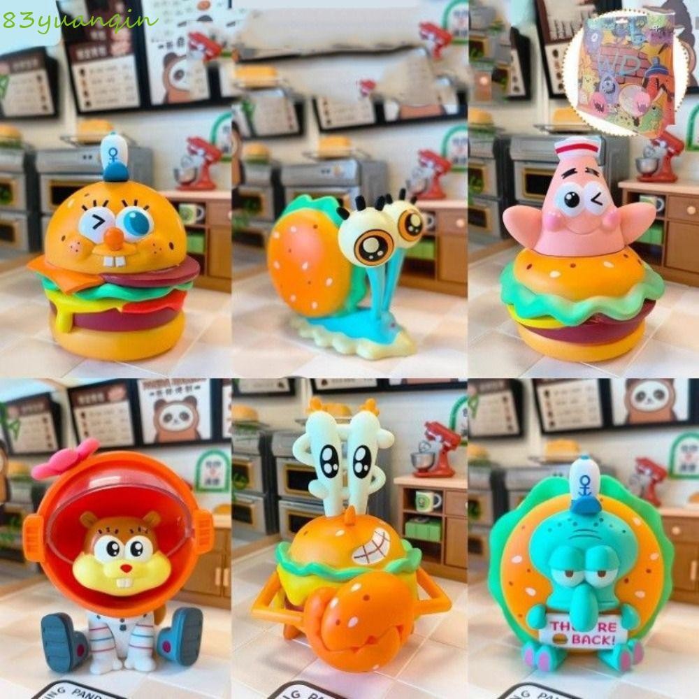 YUANQIN 6Pcs/Set Patrick Star Model Toy, Plankton PVC Squidward Anime ...