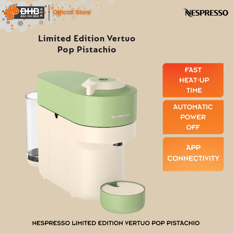 Nespresso Limited Edition Vertuo Pop Pistachio Coffee Machine GCV2-GB ...