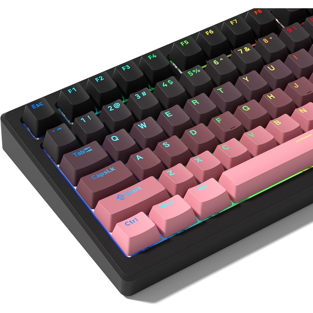 PBT Key caps, Double Shot Shine Through Custom Keycaps, Gradient ...