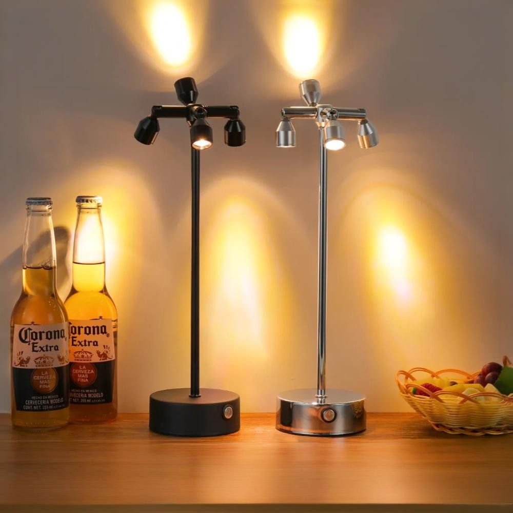 Retro Industrial Style Table Lamp 360° Rotate Spotlight Desk Lamp ...