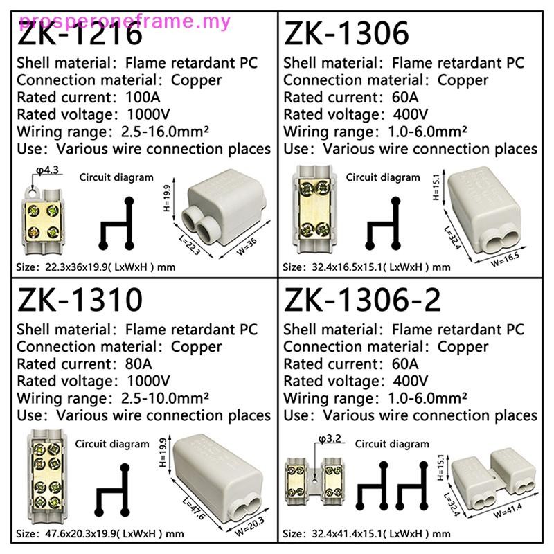 prosperoneframe High Power Splitter Quick Wire Connector Terminal Block Electrical Cable ...