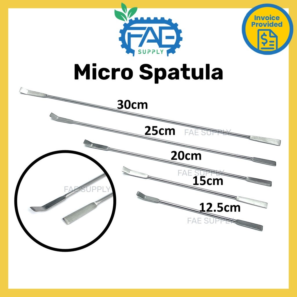Micro spatula stainless steel SS304 length 12.5 15 18 20 25 30cm ...