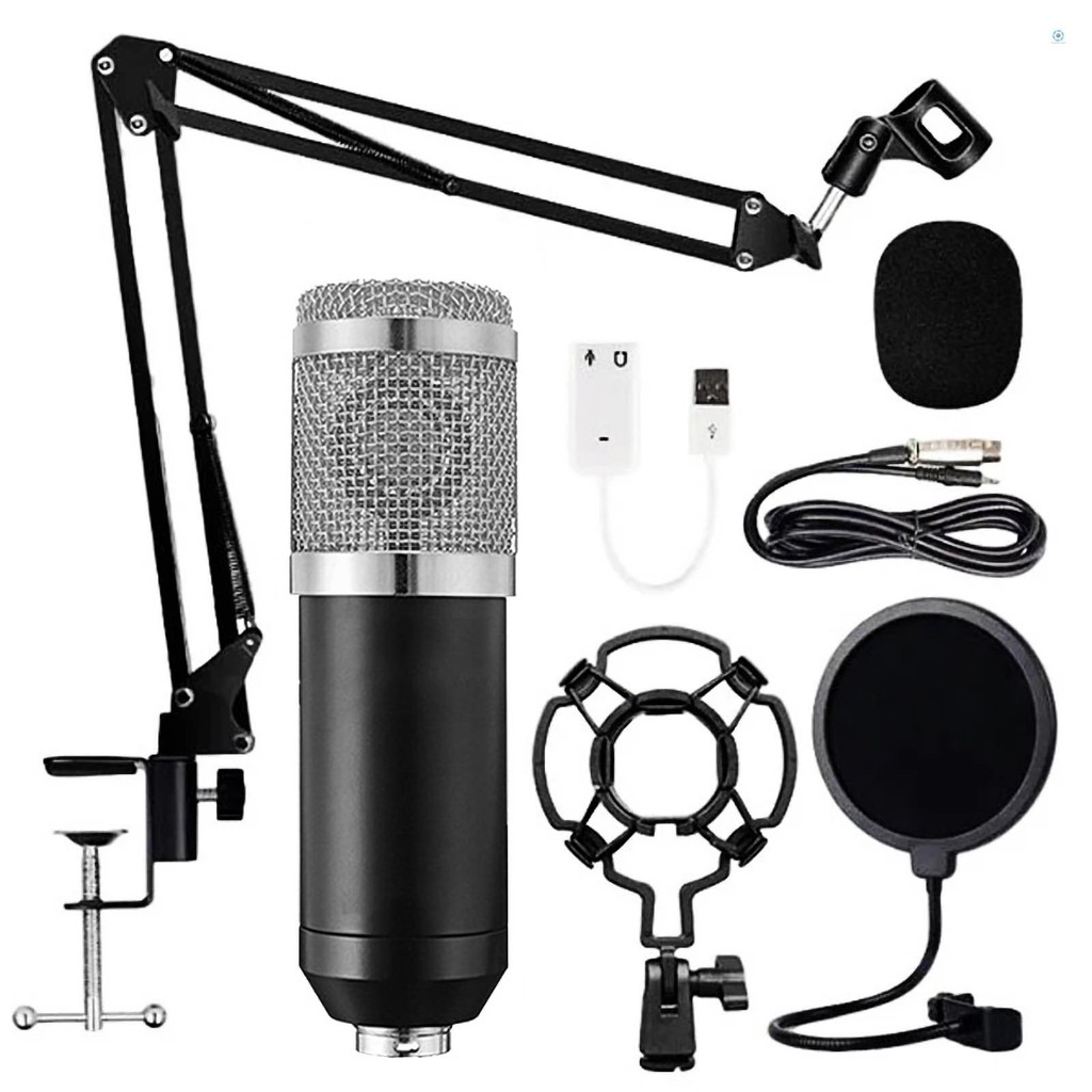 BM800 Professional Condenser Microphone Podcast Live Broadcast Equipment USB MIC Microfone Set ...