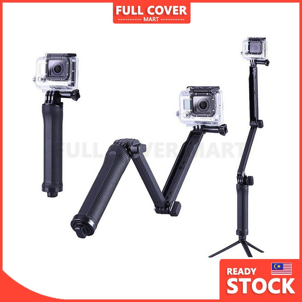 (T&M11) 3 Way Monopod Tripod Grip Extension Arm Tripod Mount GoPro ...
