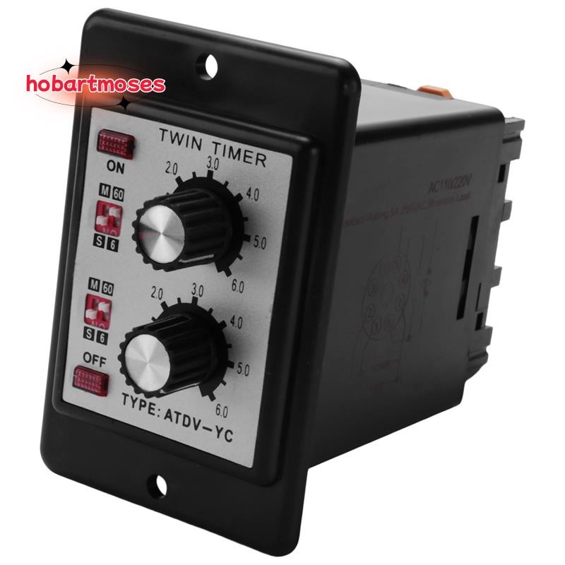 On Off Twin Timer Relay Knob Control Time Switch ATDV- 6S-60M Relay ...