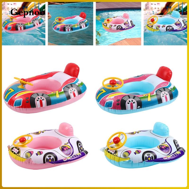 Gepnoo Inflatable Floats Seat Boat Swimming Rings Infant Seat Boat Swim ...