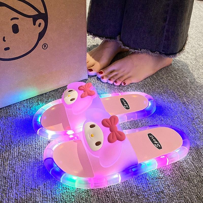 2024 Influencer Luminous Slippers Women Outer Wear Summer Super Hot LED ...