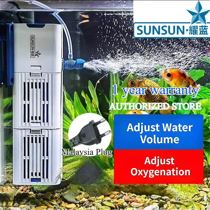 SUNSUN Aquarium Internal Filter Pump Filter Akuarium 内置过滤器 YQP300F ...