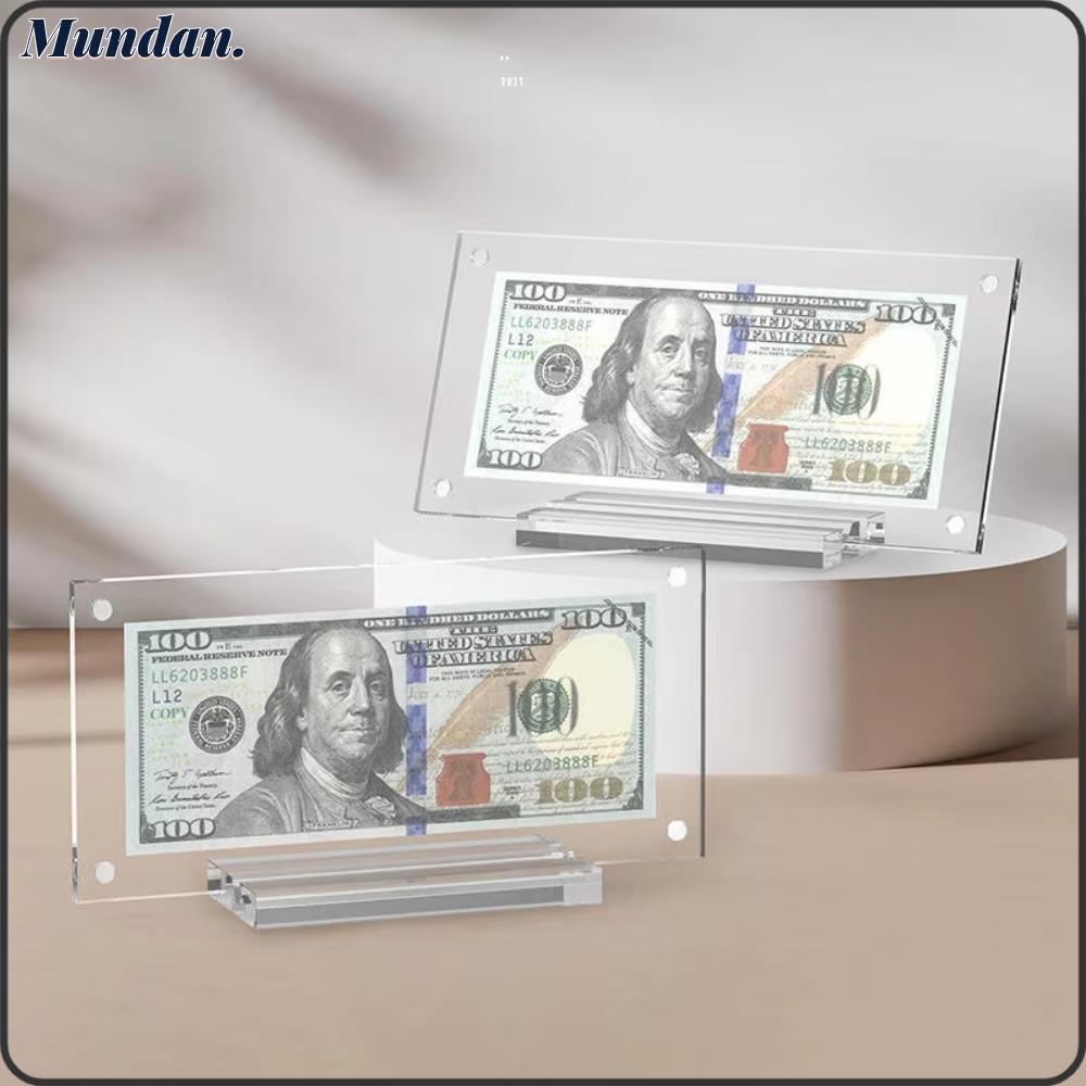MUNDAN Dollar Bill Picture Frame Holder, Acrylic With Base Acrylic ...