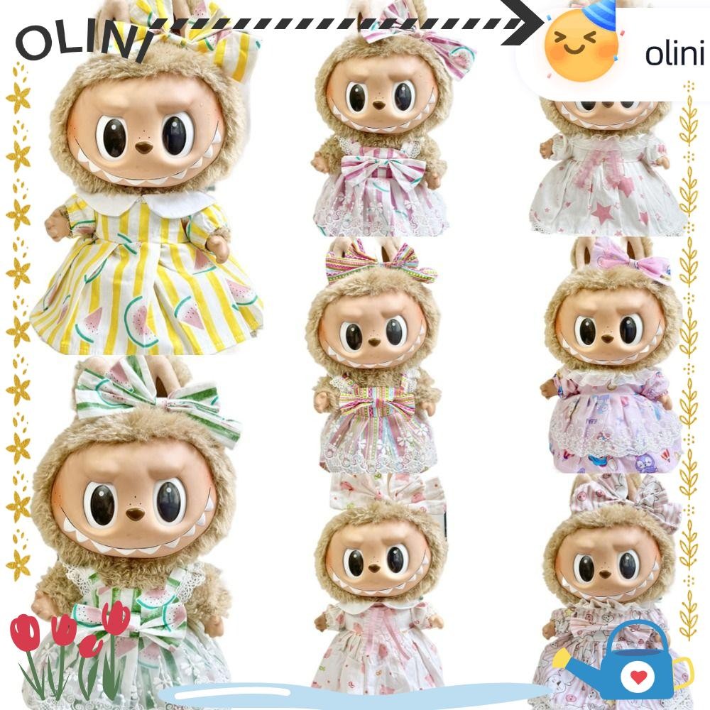 OLINI Labubu Skirts Suit, Replacement Handmade Labubu Dress, Vintage Christmas Hats Christmas ...