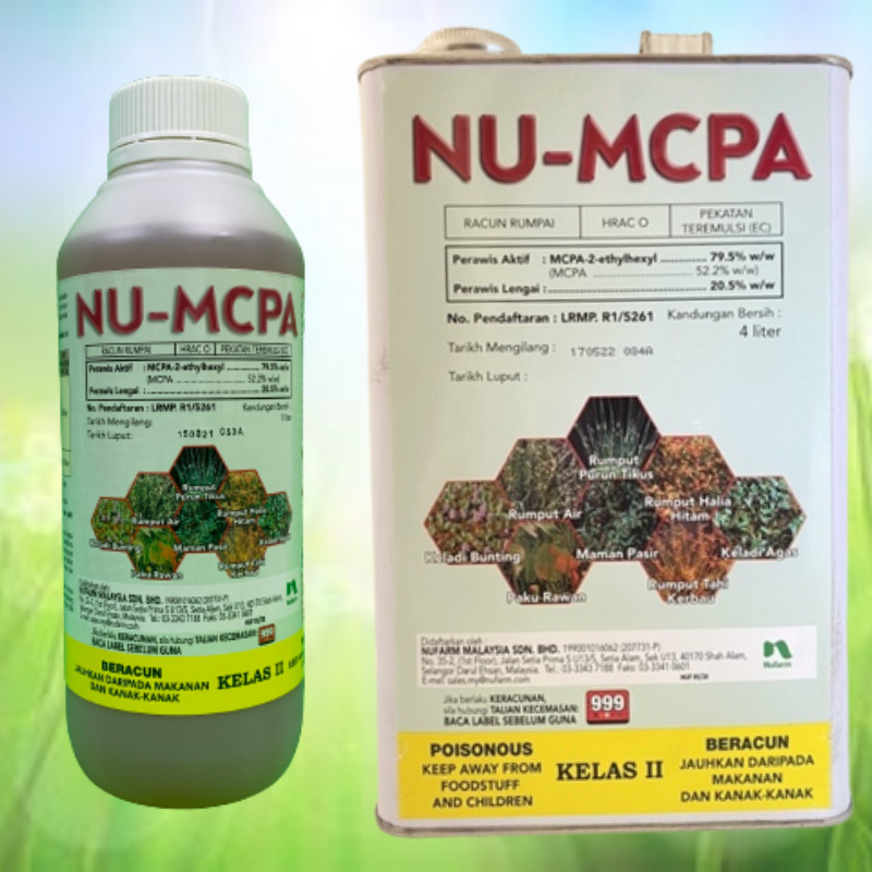 [ORIGINAL]1L 4L NU-MCPA/Racun Rumpai/MCPA iso octyl ester 79.5% Herbicide Keladi Agas Rumput Air ...