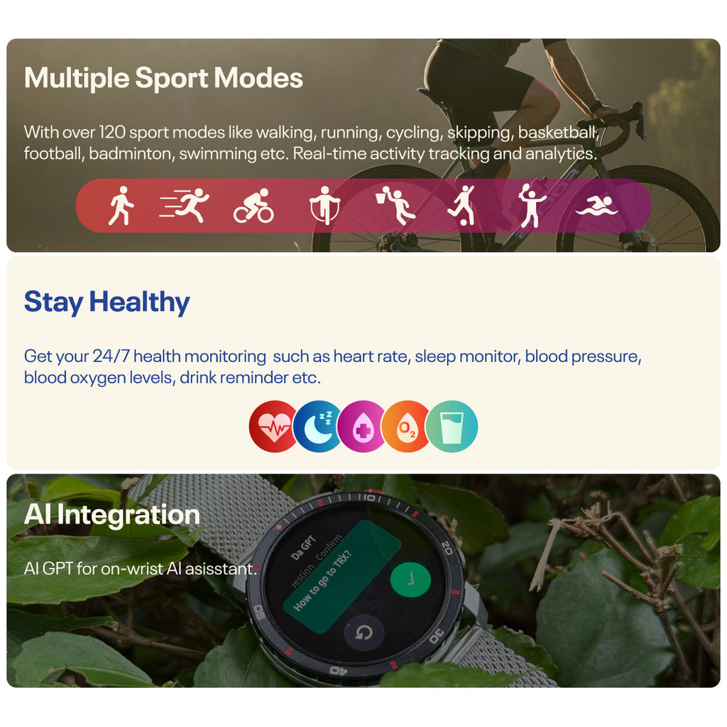 Reebok Champ | Unisex Smartwatch | RV-CMF-G0-ABSB-BB | Black | AMOLED ...