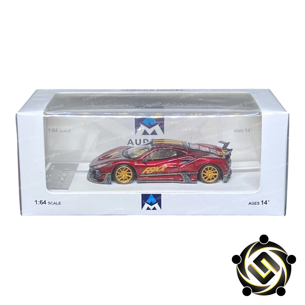 Aurora Model 1:64 Mansory Modified Ferrari F8XX Metallic Red Carbon ...