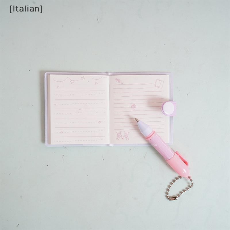 Italian Mini Diary Set With Ballpoint Pen Portable Notebook Cartoon ...