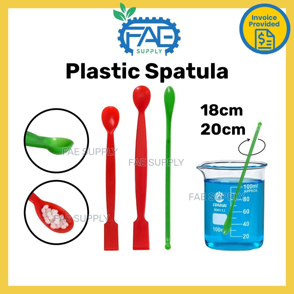 Plastic lab spatula 180mm 200mm scrap spoon dual spoon mixing ...