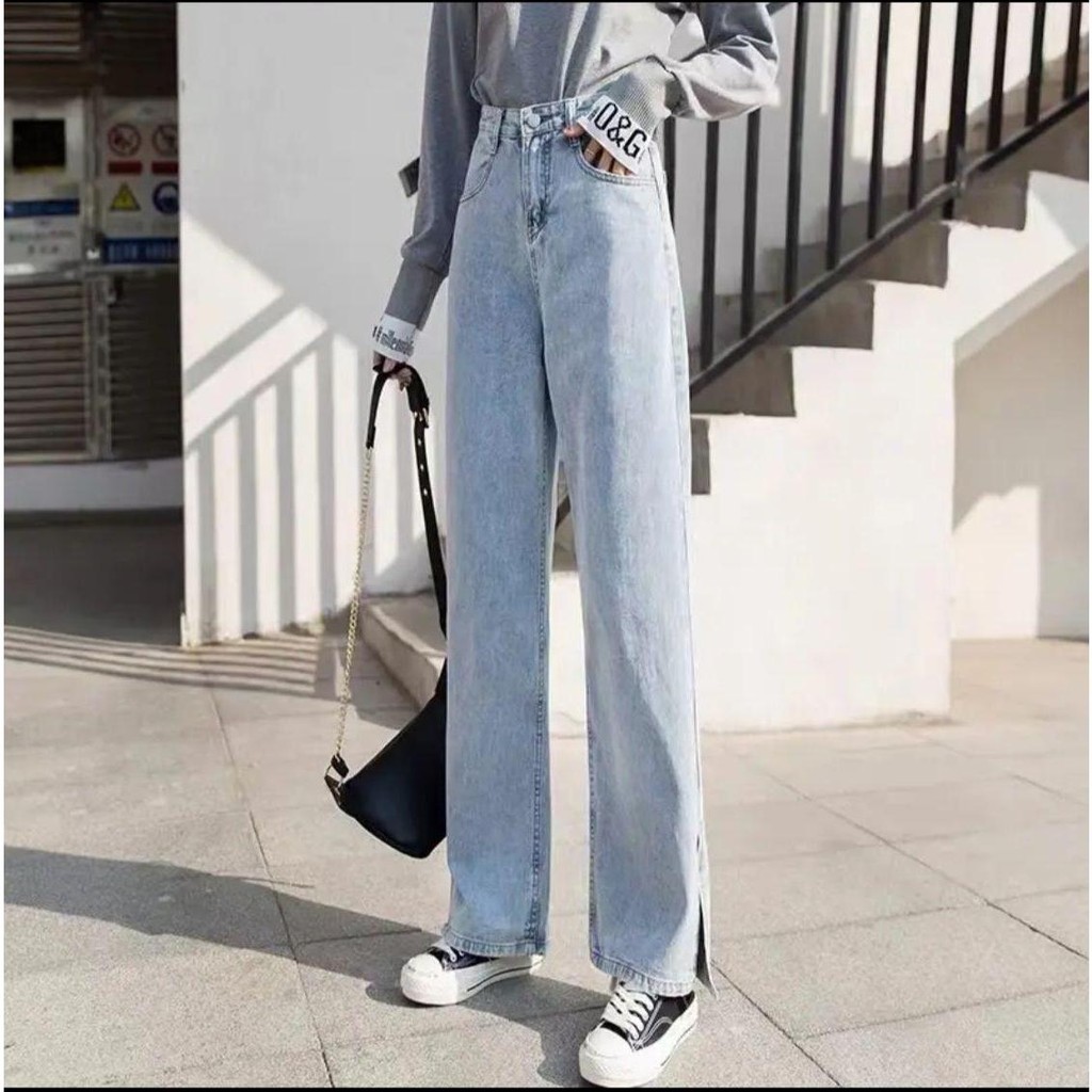 Jeans 988-11 high waist slit jeans women's spring and summer 2023 new ...