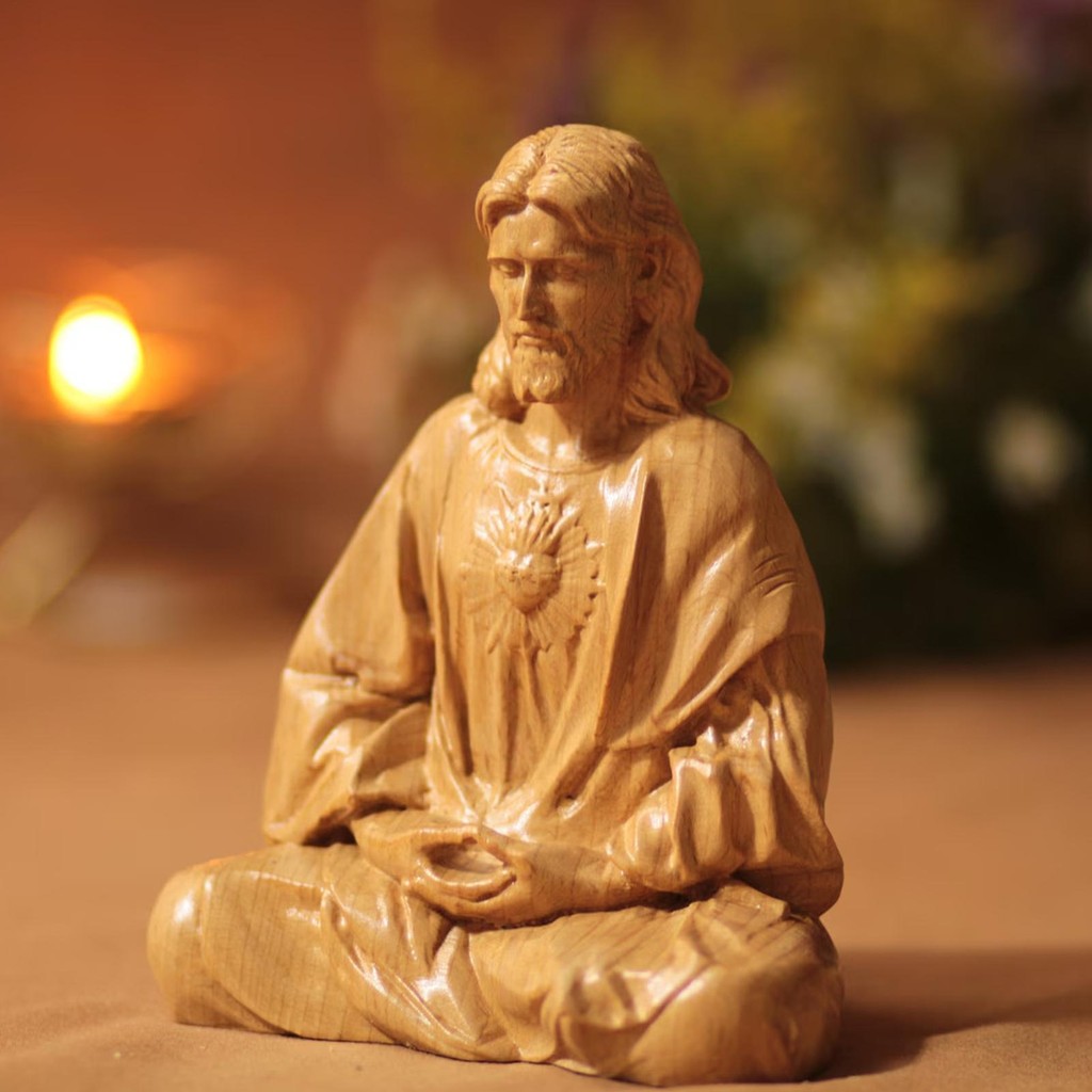 Catholic Statues Sitting Sacred Statue Resin Crafts Jesus Catholic ...