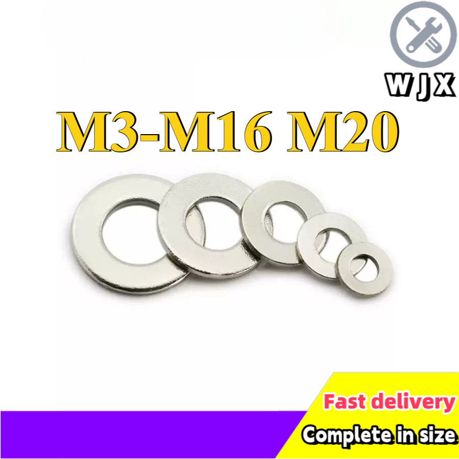Flat Washerr Washers Plain 8 Grade Flat Washer (Nickel-Plated) M3/M4/M5/M6/M8/M10/M12/M14/M16 ...