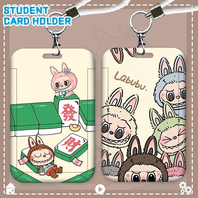 Cartoon Cartoon Labubu Card Holder Student School Brand Name Tag Meal ...