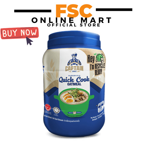 [FSC] Captain Oats Oatmeal 1kg (Jar) | Shopee Malaysia