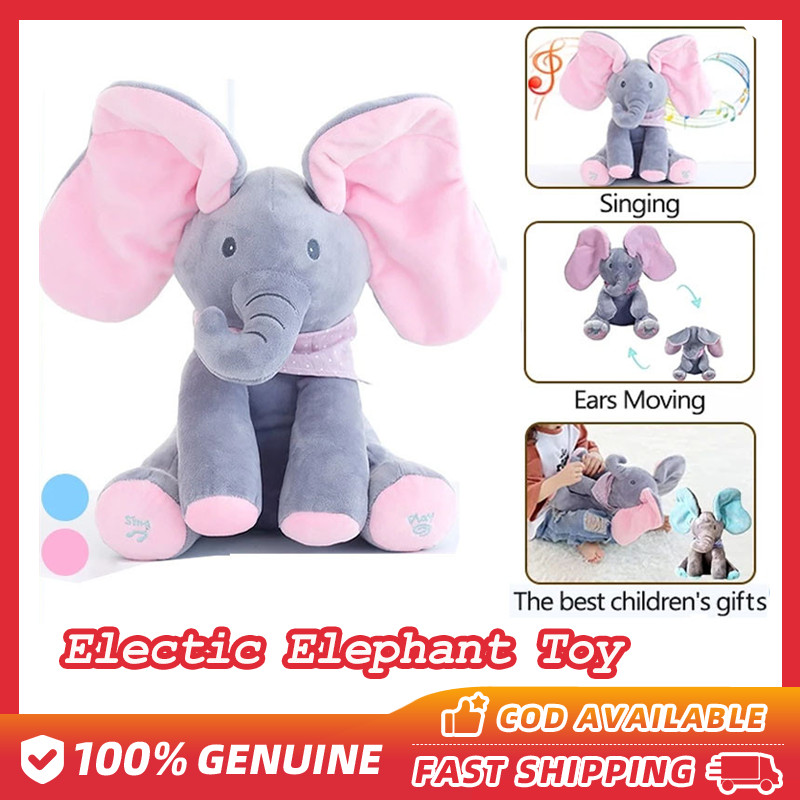 【Malaysia shipping】 Musical Elephant Plush Toy - Interactive Soft Toy ...
