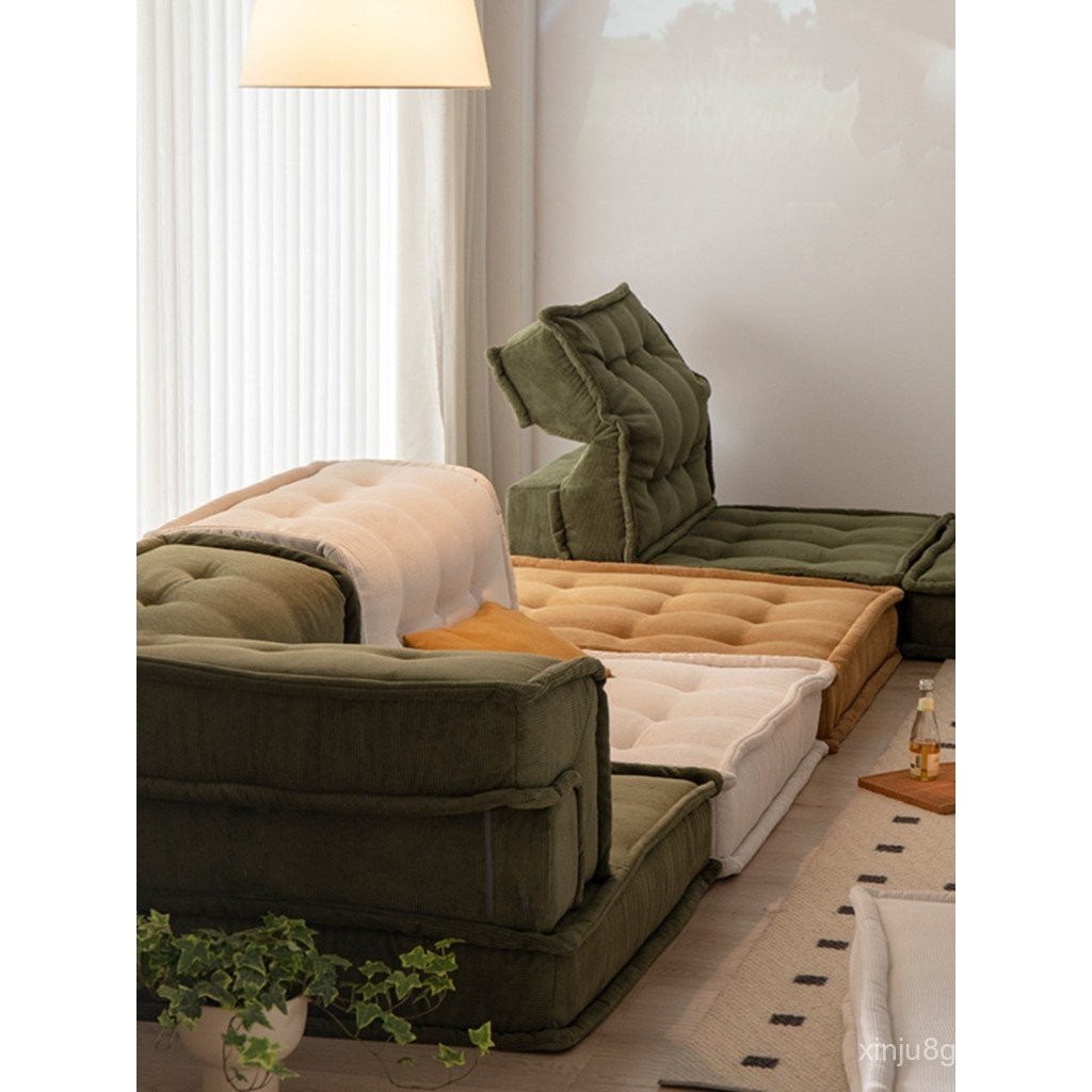 Lay Mo Home Furnishing/Fabric Sofa Living Room Small Apartment Tofu ...