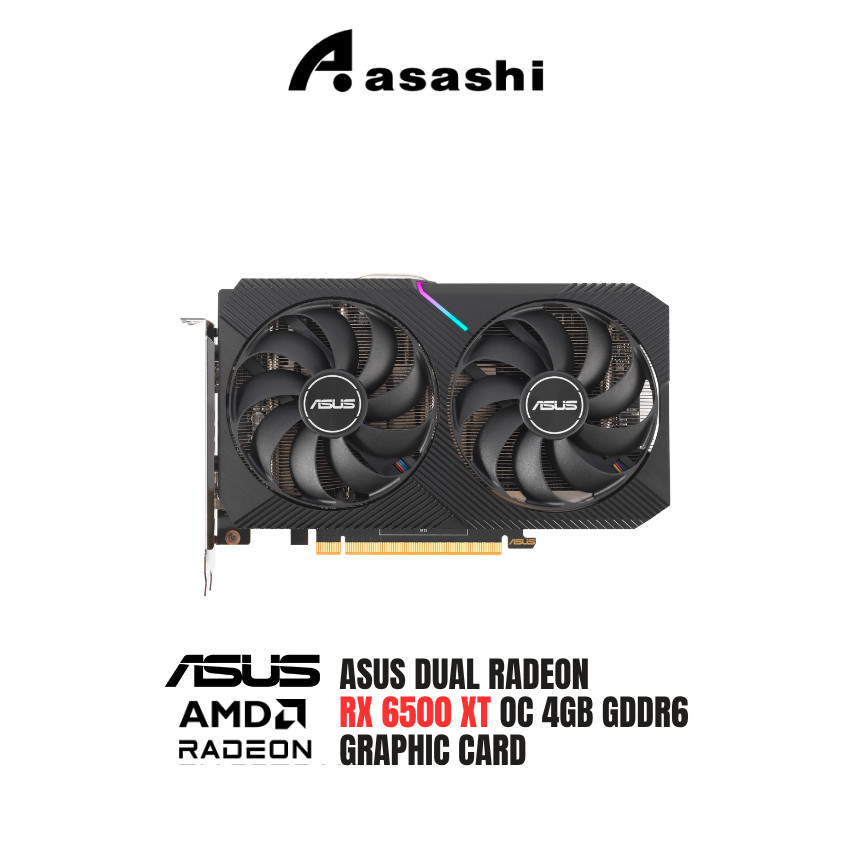 ASUS AMD Radeon RX 6500 XT DUAL V2 4GB GDDR6 GRAPHICS CARD ( DUAL ...