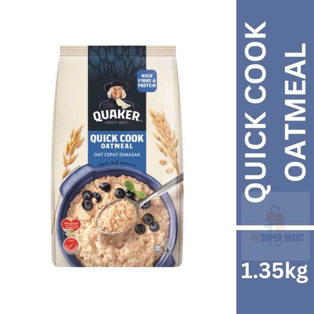QUAKER Quick Cook Oatmeal (1.35kg) | Shopee Malaysia