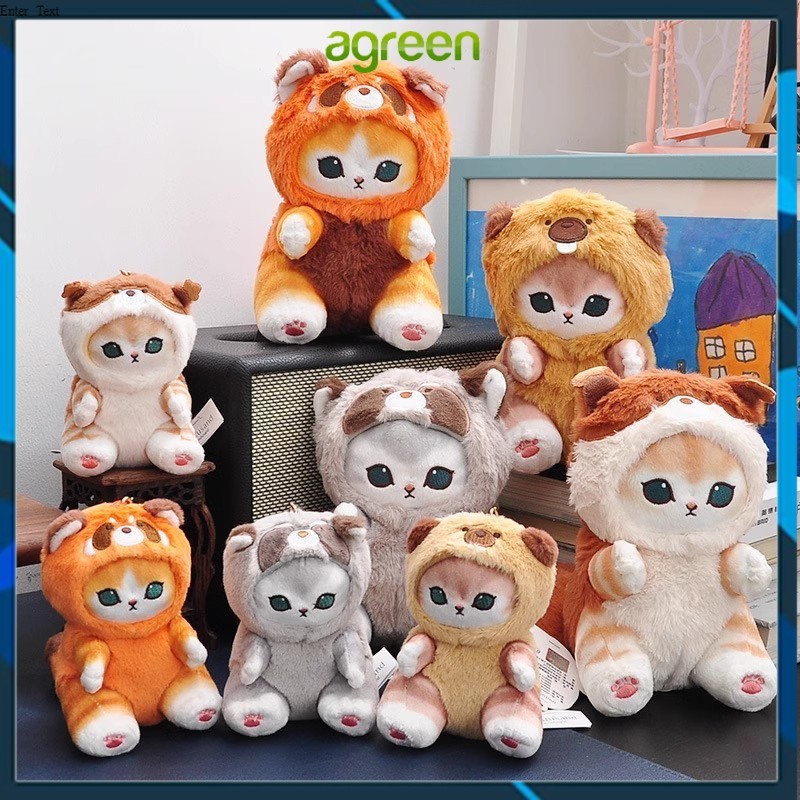 AG Kawaii Capybara Plush Keychain Pendant Cartoon Mofusand Shark Cat ...