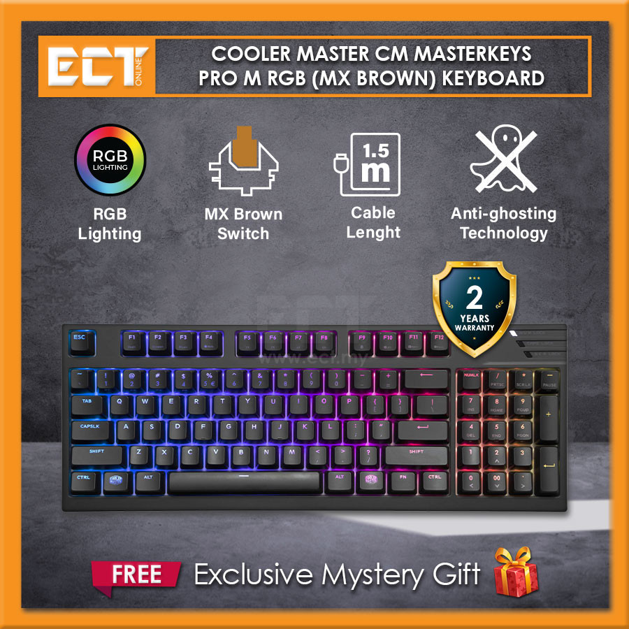 Cooler Master CM Masterkeys Pro M RGB (MX Red/Brown) Keyboard | Shopee Malaysia