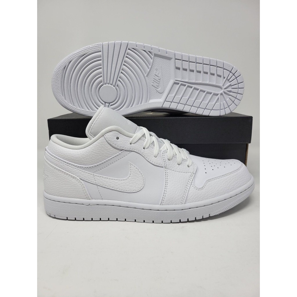 Nike Air Jordan 1 Low Triple White 553558-130 Men's Sizes Brand New ...
